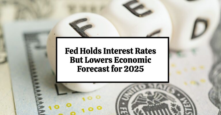 Fed Holds Interest Rates But Lowers Economic Forecast for 2025