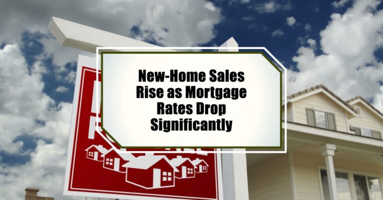 New-Home Sales Rise as Mortgage Rates Drop Significantly