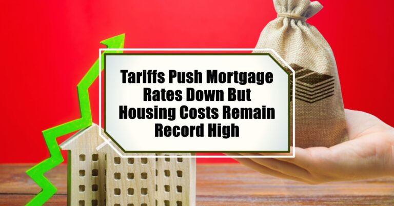 Tariffs Push Mortgage Rates Down But Housing Costs Remain Record High